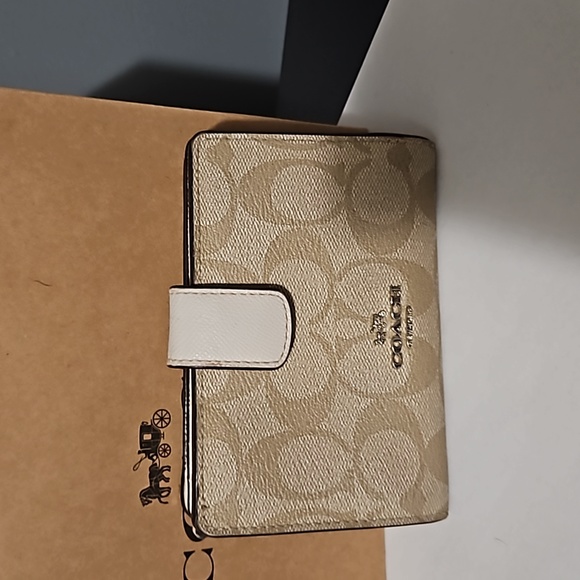 Coach | Bags | Coach Light Brown Wallet Logo | Poshmark